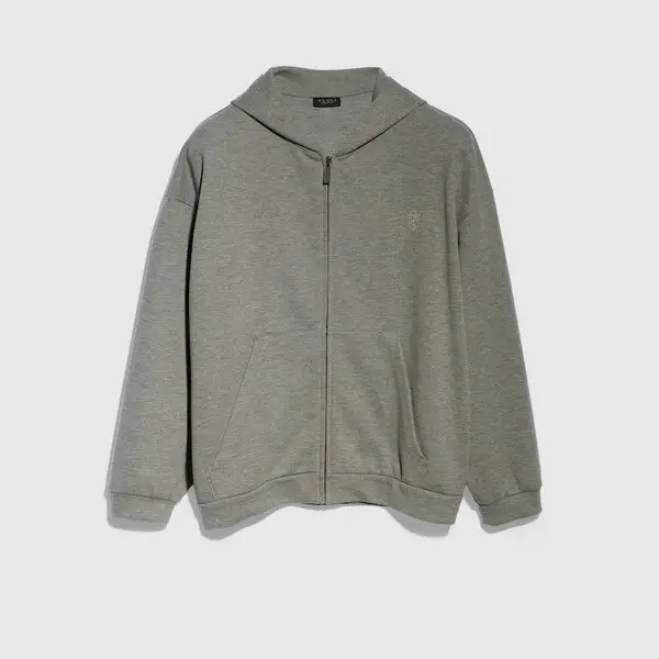 Gucci Cotton Cashmere Jersey Zip Jacket - Grey