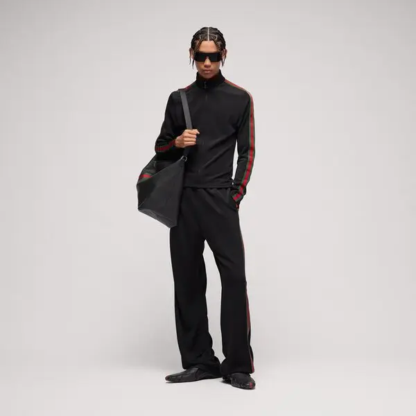Gucci Viscose Jersey Zip Jacket With Web