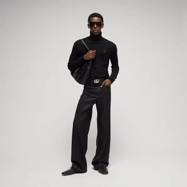 Gucci Knit Cashmere Turtleneck With Embroidery
