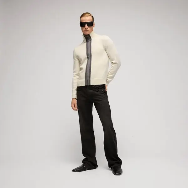 Gucci Knit Wool Sweater With Muted Web