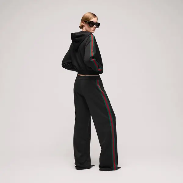 Gucci Cotton Jersey Zip Jacket With Web