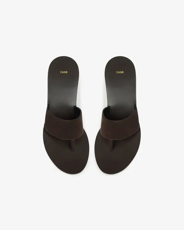 JUDE Lucille Wedge Sandal Nubuck Leather
