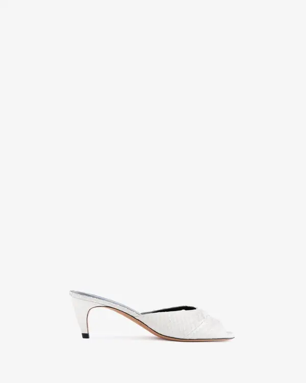JUDE Cave Mule Python Leather - White