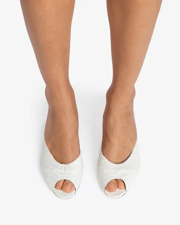 JUDE Cave Mule Python Leather - White