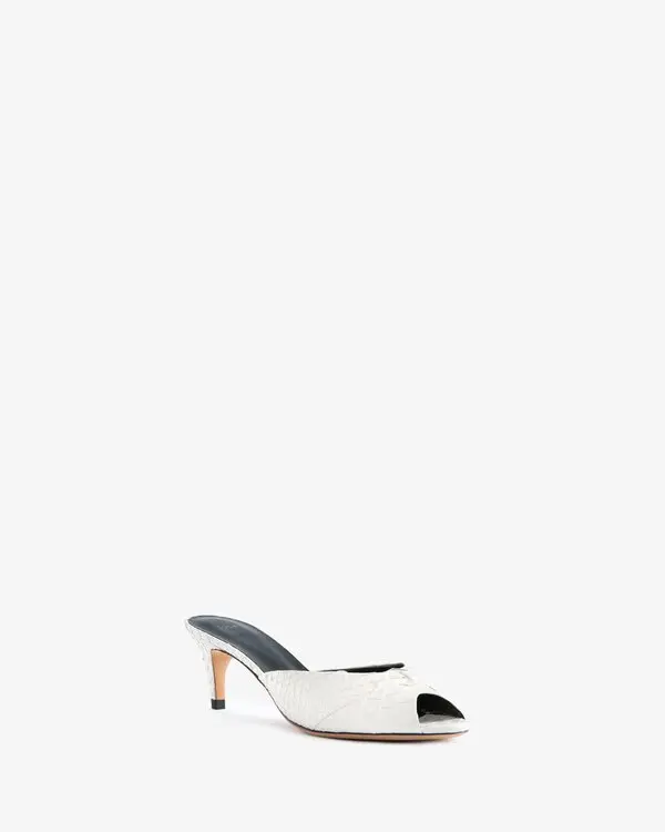 JUDE Cave Mule Python Leather - White
