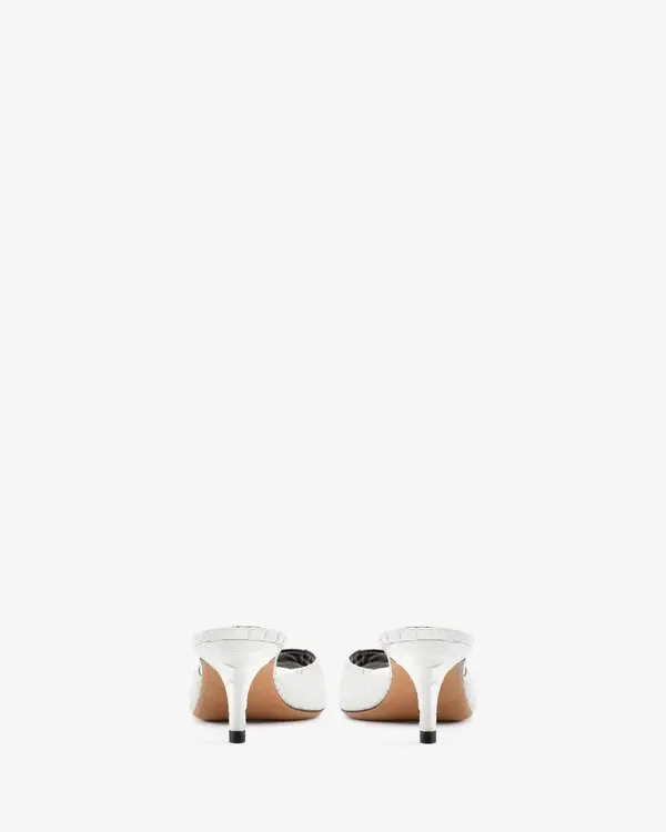 JUDE Cave Mule Python Leather - White