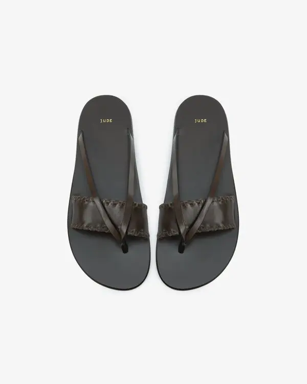 JUDE Helena Flat Mocha Leather