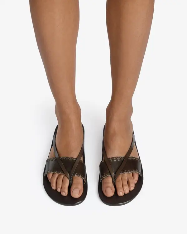 JUDE Helena Flat Mocha Leather - Brown