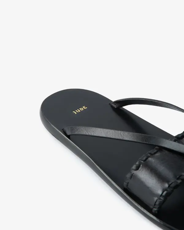 JUDE Helena Flat Leather - Black