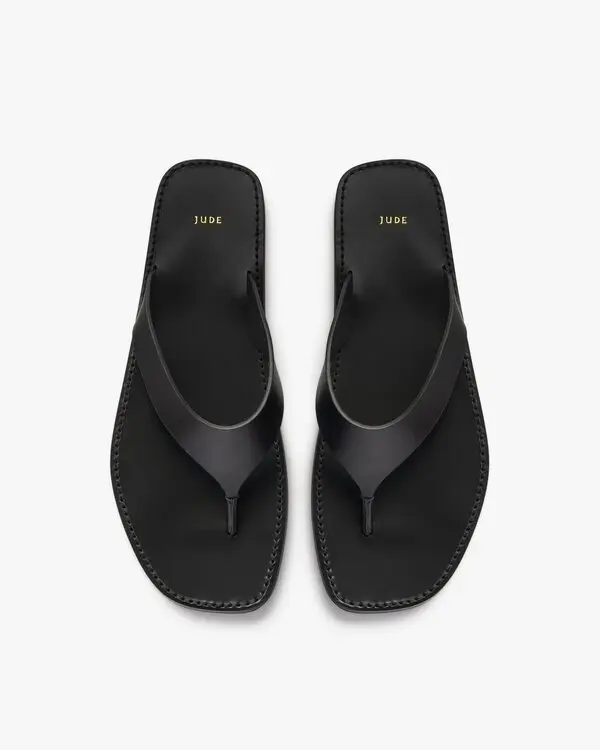 JUDE Vermelho Flat Leather - Black
