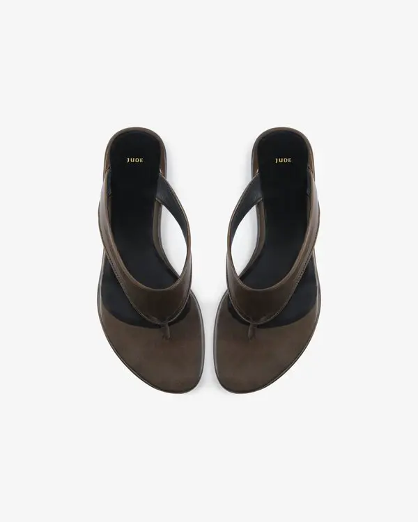 JUDE Rue Sandal Mocha Leather