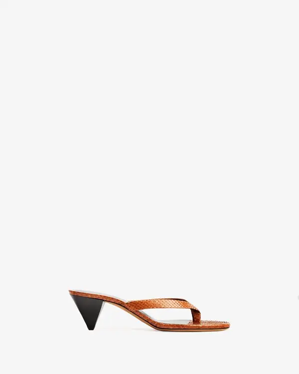JUDE Rooty Sandal Python Leather - Tan