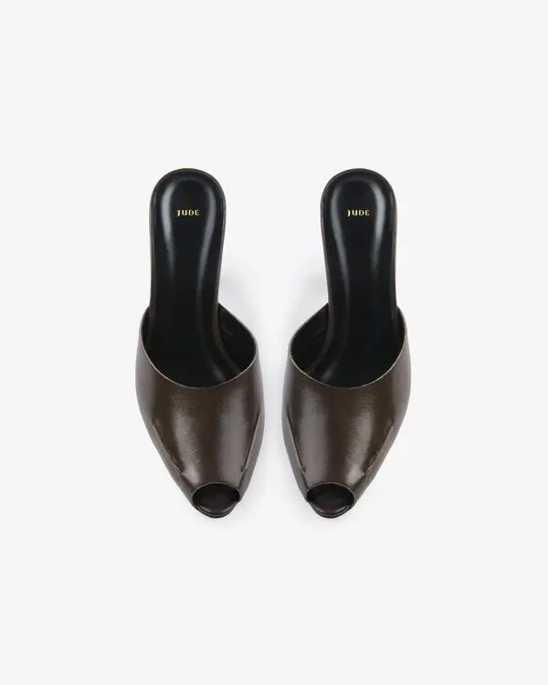 JUDE Gild Mule Mocha Leather - Brown