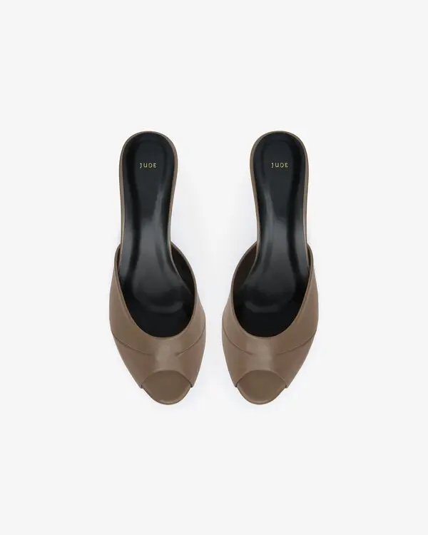 JUDE Cave Mule Clay Leather - Brown
