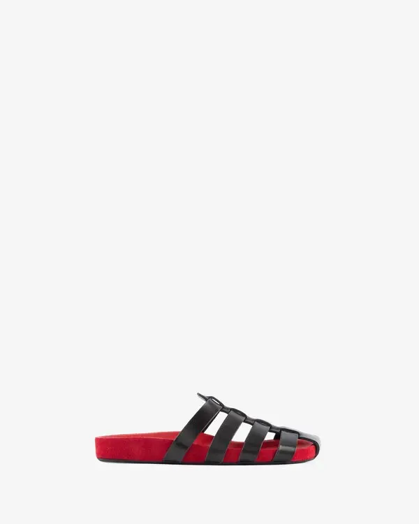 JUDE Dusty Flat Black Leather And Suede