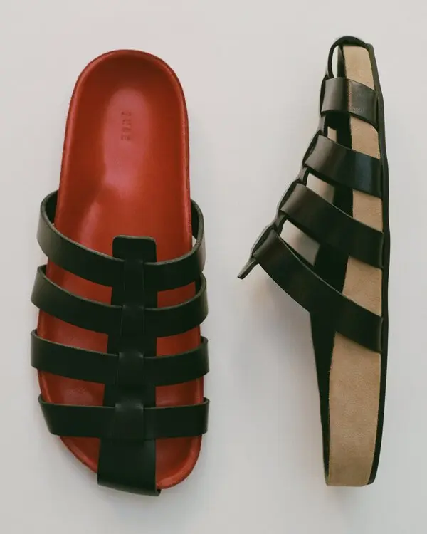 JUDE Dusty Flat Black Leather And Suede