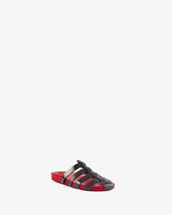 JUDE Dusty Flat Black Leather And Suede