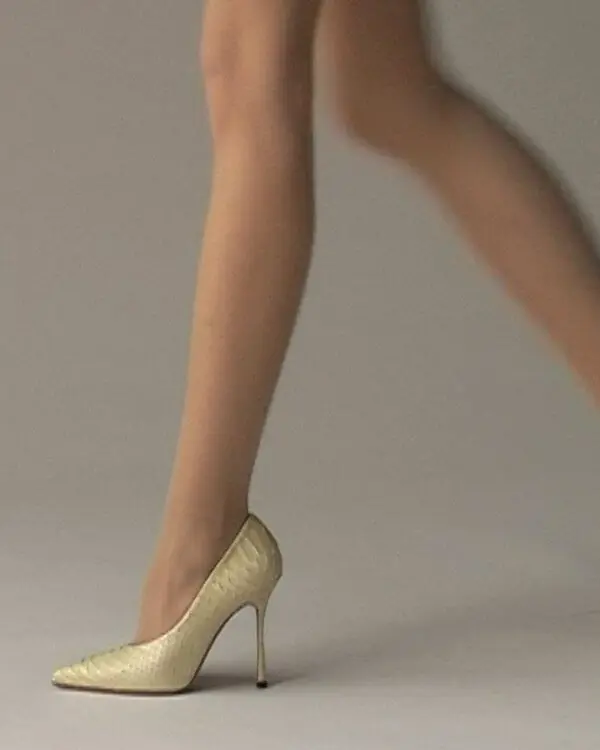 JUDE Kiss Pump Python Leather - Beige