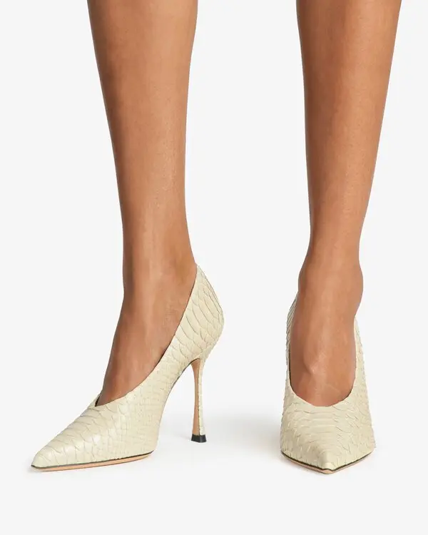JUDE Kiss Pump Python Leather - Beige