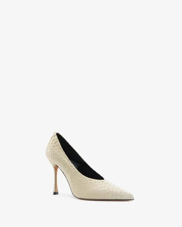 JUDE Kiss Pump Python Leather - Beige