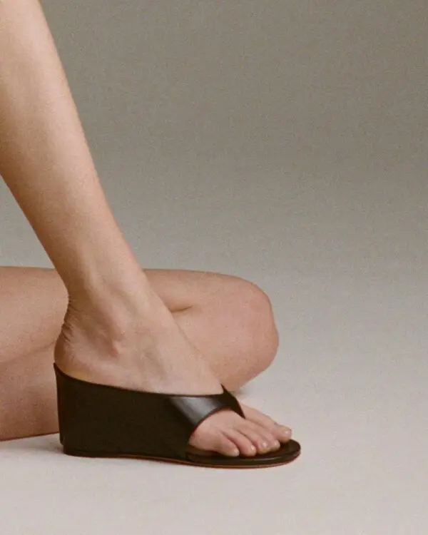 JUDE Yaga Wedge Sandal Mocha Leather