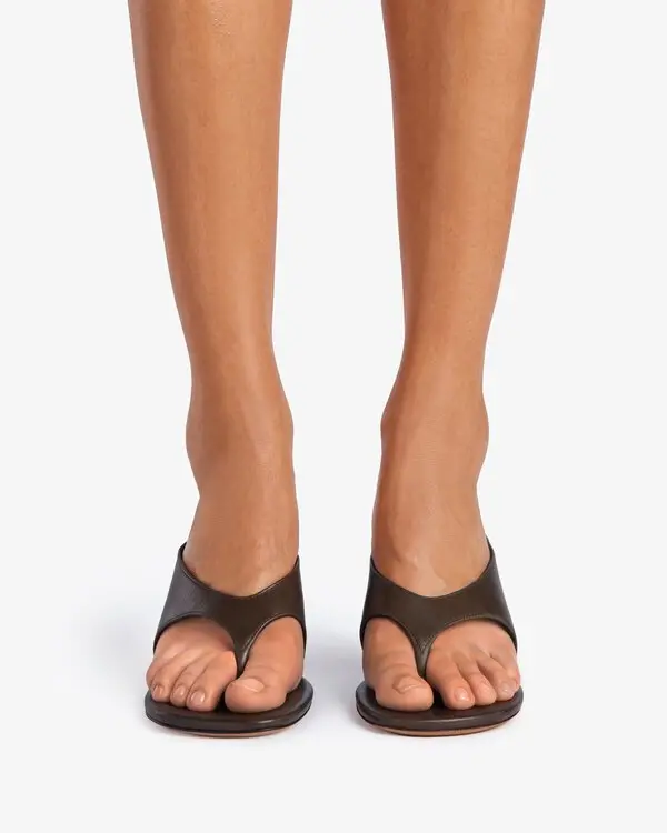 JUDE Yaga Wedge Sandal Mocha Leather