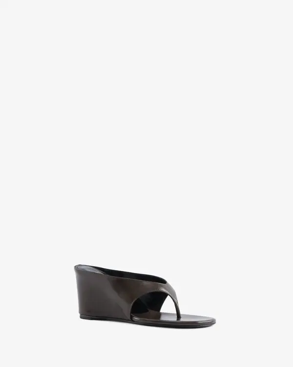 JUDE Yaga Wedge Sandal Mocha Leather