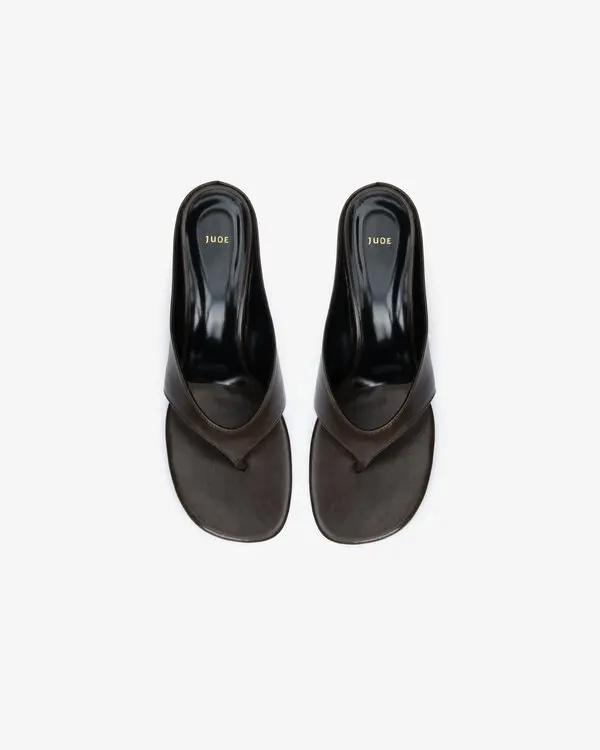 JUDE Yaga Wedge Sandal Mocha Leather