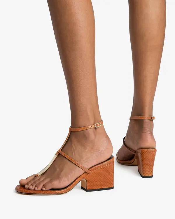 JUDE Solo Sandal Python Leather