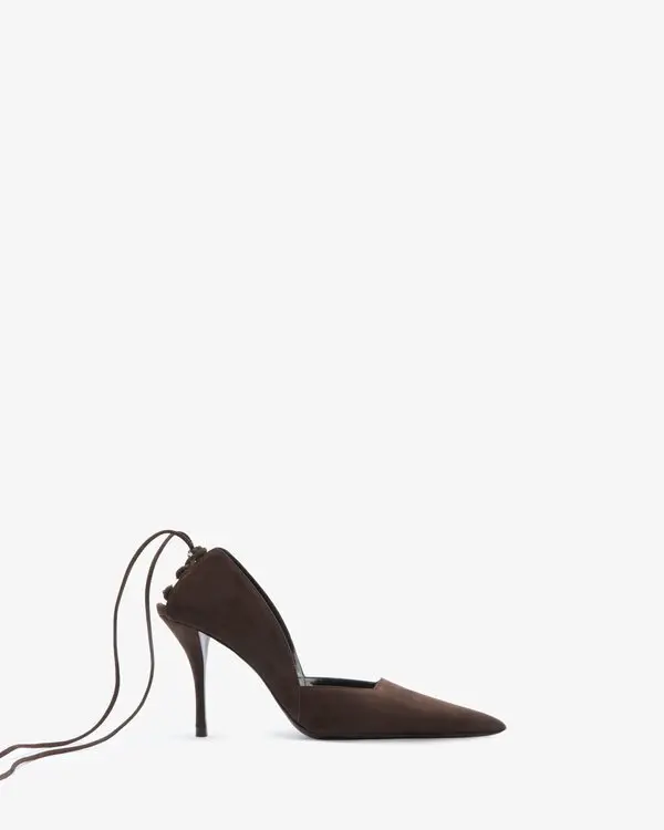 JUDE Scoop Pump Nubuck Leather - Brown