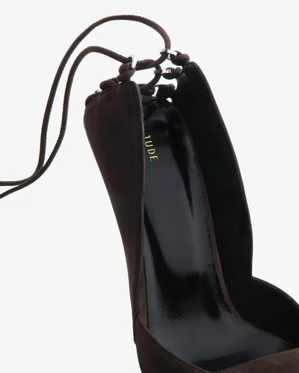 JUDE Scoop Pump Nubuck Leather - Brown