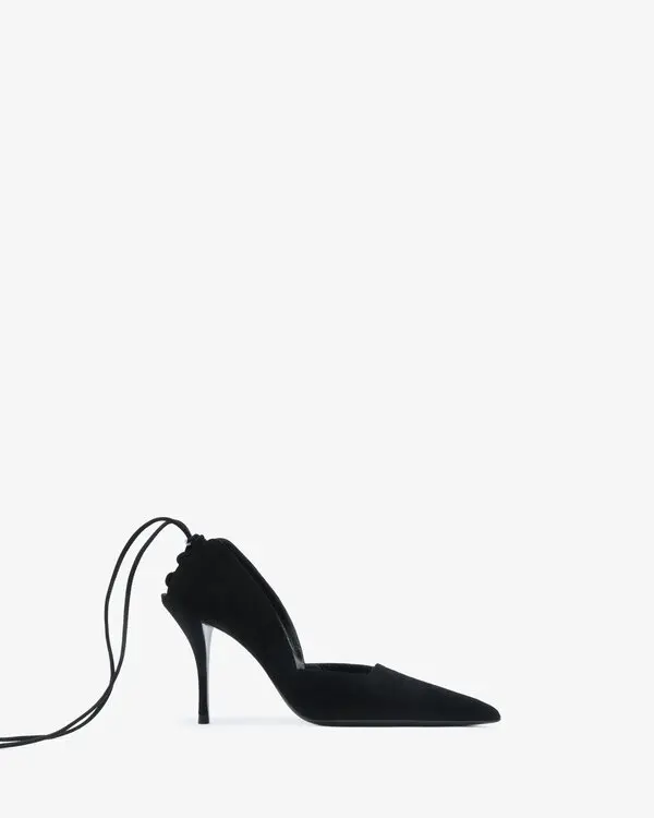 JUDE Scoop Pump Suede Leather - Black