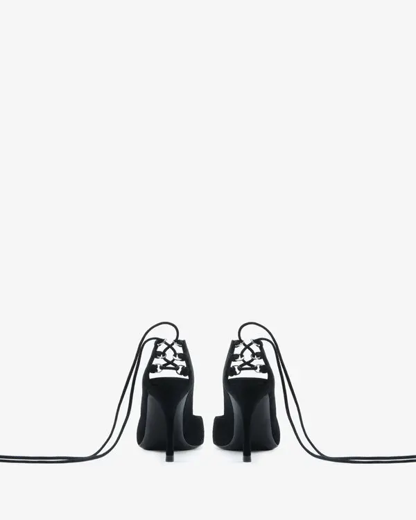 JUDE Scoop Pump Suede Leather - Black