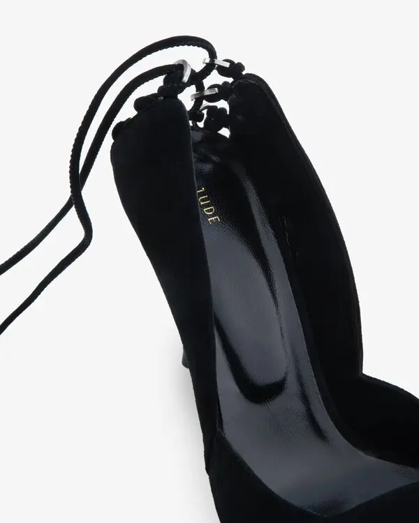 JUDE Scoop Pump Suede Leather - Black