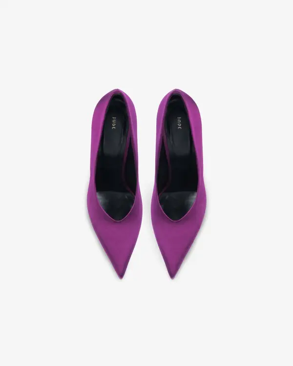 JUDE Kiss Pump Magenta Satin - Pink