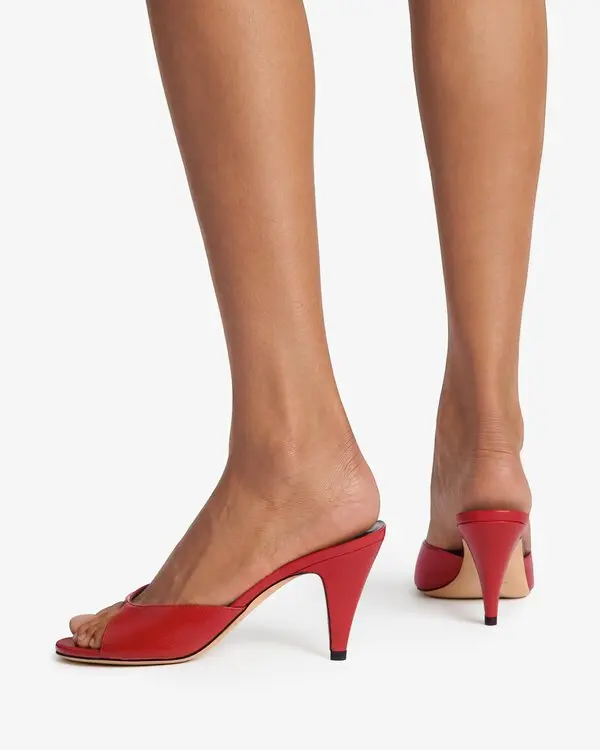 JUDE Haze Sandal Creased Leather - Red
