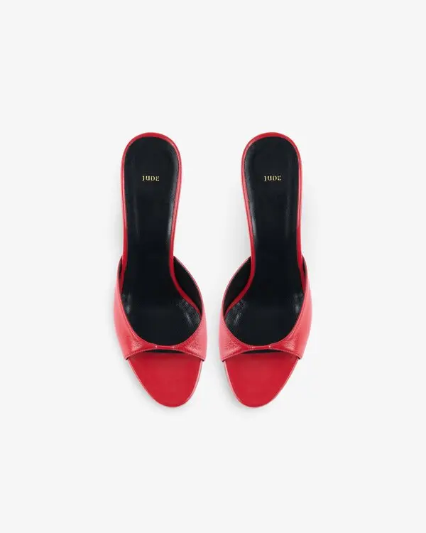 JUDE Haze Sandal Creased Leather - Red