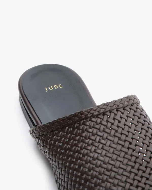 JUDE Floor Slide Woven Leather