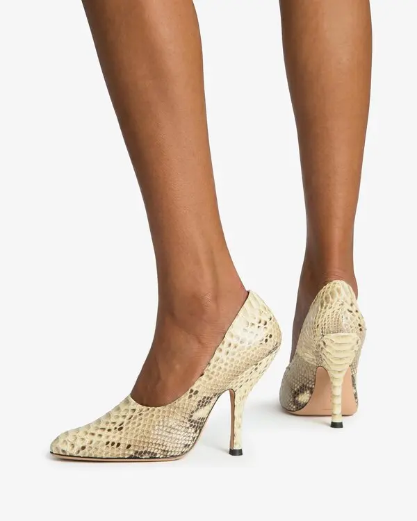 JUDE Date Pump Sand Python Leather - Beige