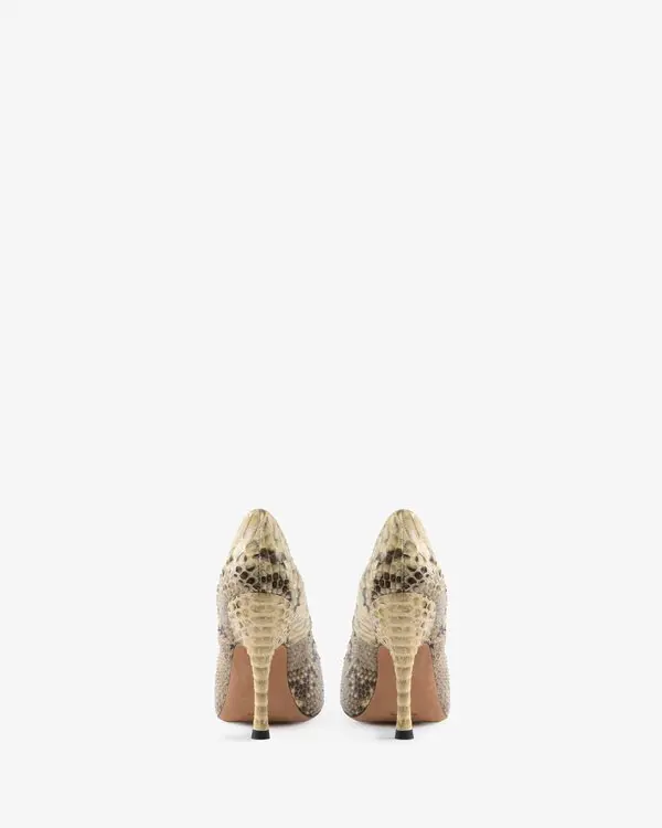 JUDE Date Pump Sand Python Leather - Beige