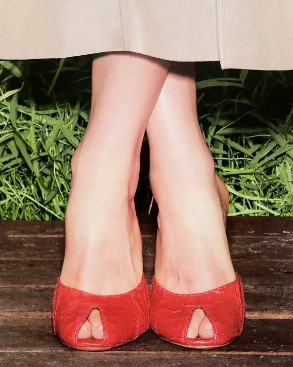 JUDE Date Mule Python Leather