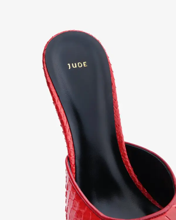 JUDE Date Mule Python Leather