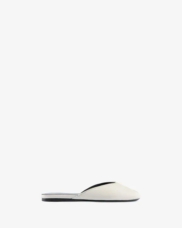 JUDE Date Flat Off- Leather - White
