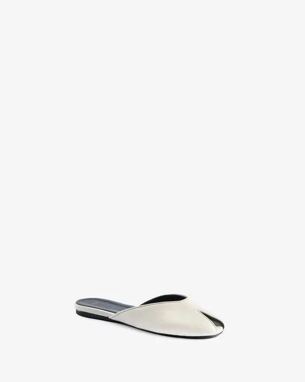 JUDE Date Flat Off- Leather - White