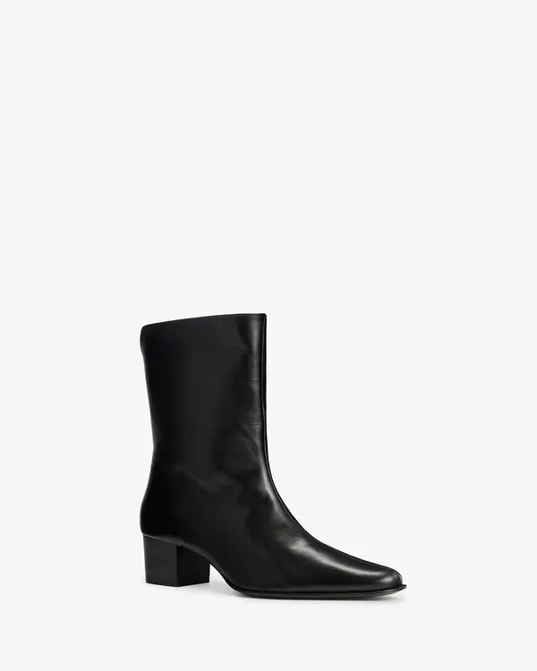 JUDE Pace Ankle Boot In Leather - Black