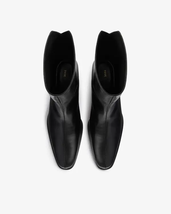 JUDE Pace Ankle Boot In Leather - Black
