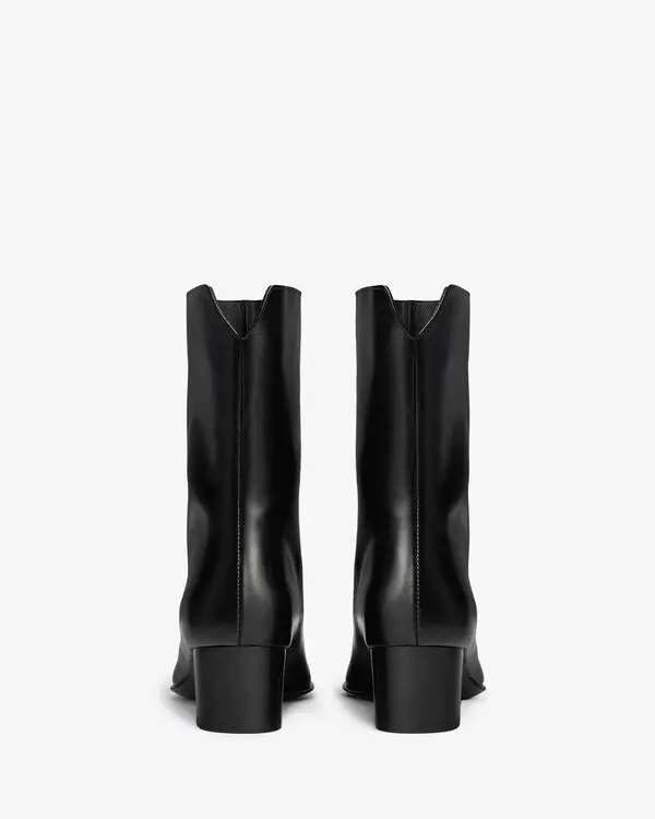 JUDE Pace Ankle Boot In Leather - Black