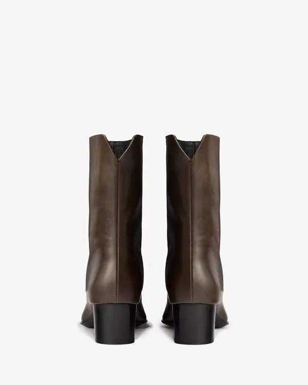 JUDE Pace Ankle Boot In Mocha Leather - Brown