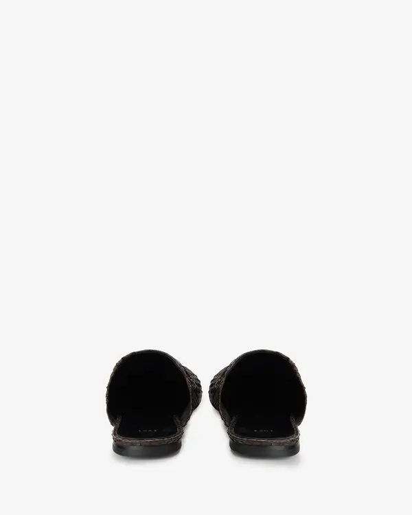 JUDE Floor Slide In Dark Python Leather - Brown