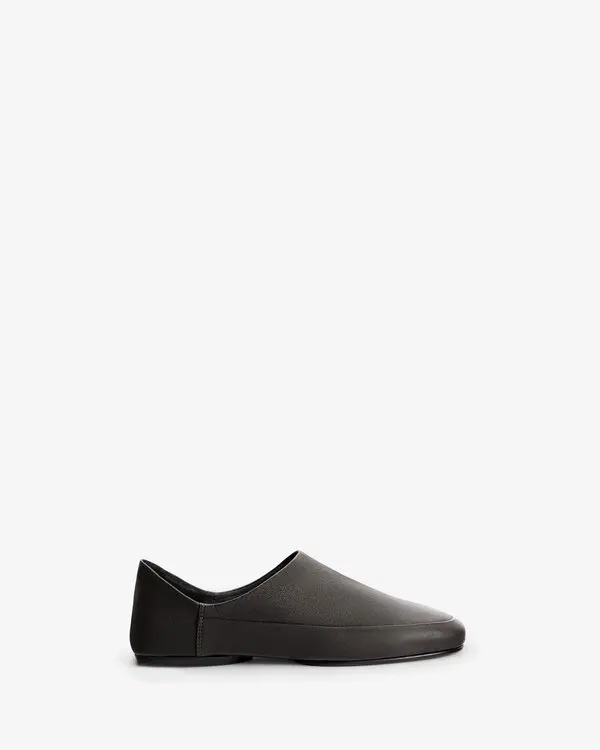 JUDE Floor Slipper In Espresso Leather